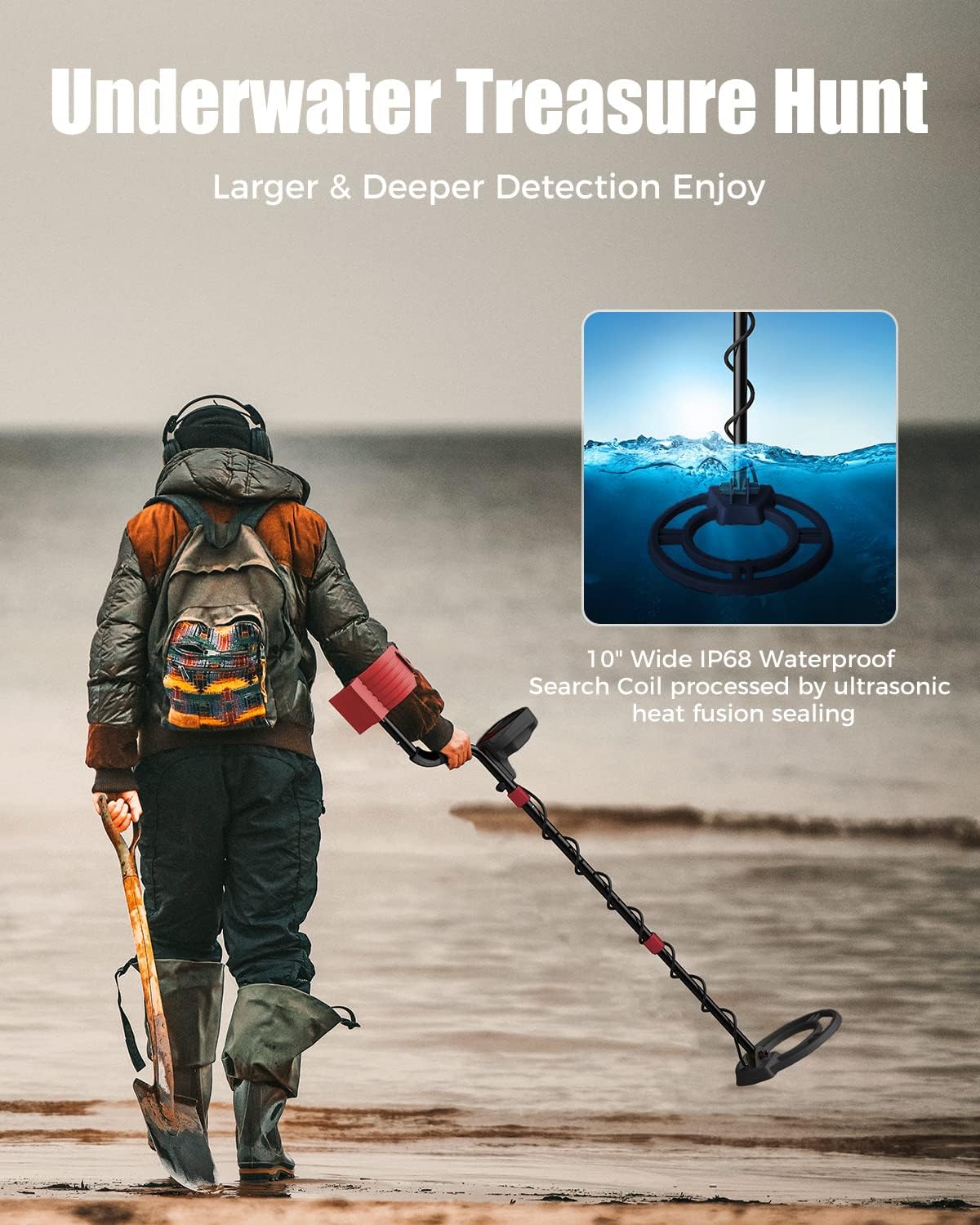 MIYAY Professional Metal Detector for Adults Waterproof, Gold Metales ...