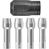 Taiss10PCS Drill Chuck Collet Set, 1/32 "to 1/8" Replacement Brass ...