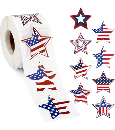 Patriotic Star Stickers