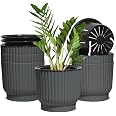 Amazon.com: T4U 6 Inch Self Watering Pots for Indoor Plants, 6 Pack ...