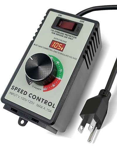Variable Speed Controller, 120V 15 AMP AC Motor Speed Controller for ...