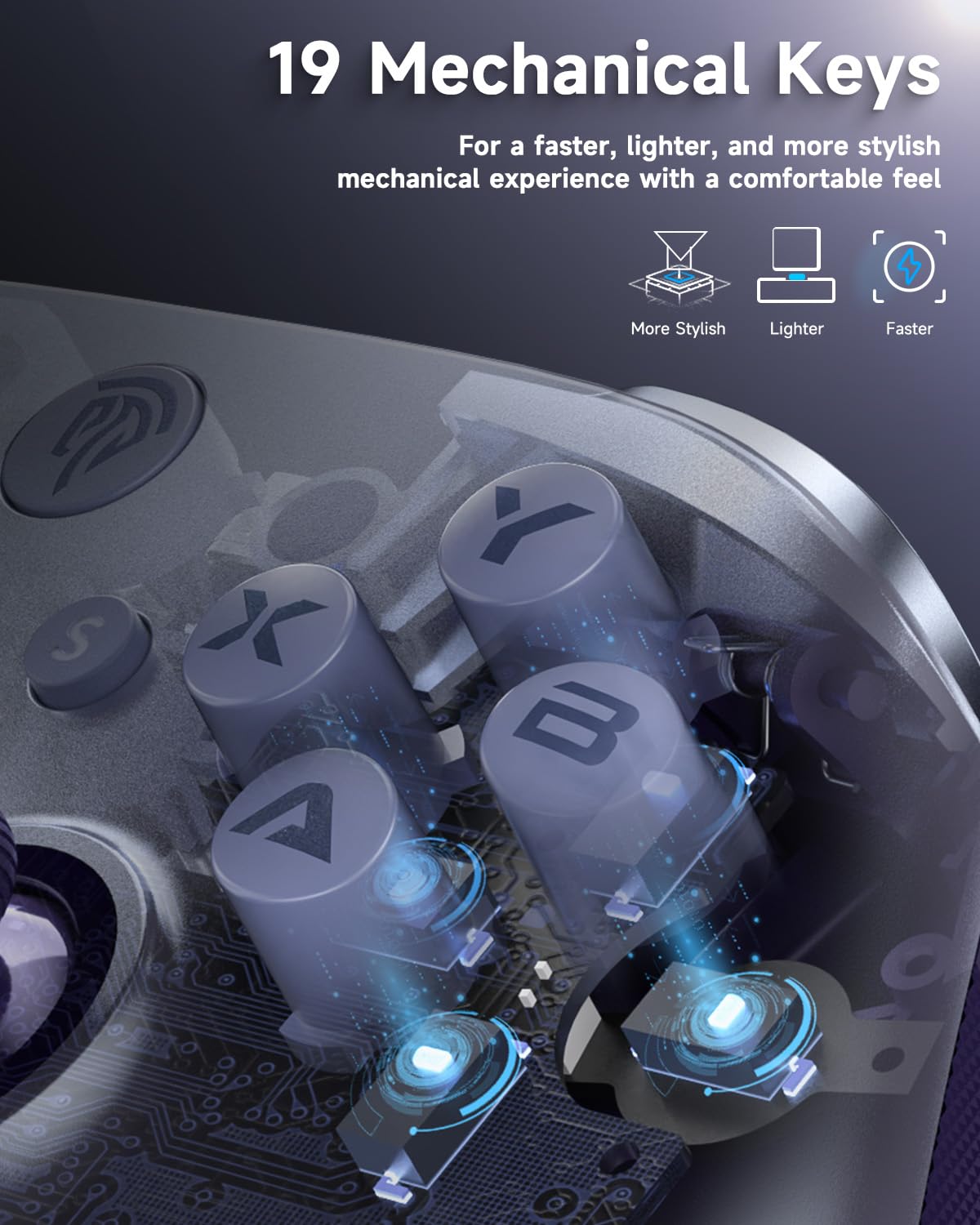 Mua EasySMX X10 Wireless PC Controller with Dual Hall Effect, Bluetooth Controller for PC/Switch ...