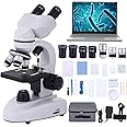 Amazon.com: Woehrsh Compound Binocular Microscope H10x and WF50x eyepieces, 40X-2000X ...