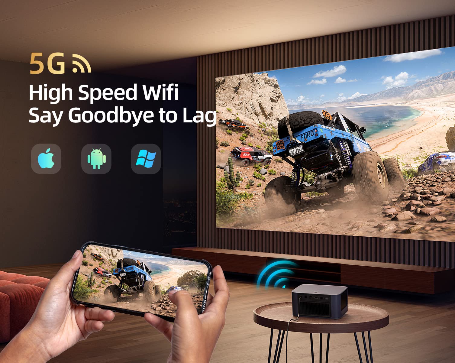 Mua Mini Projector, Full HD 1080P, ISO 540 Lumen Projector Dangbei Neo ...