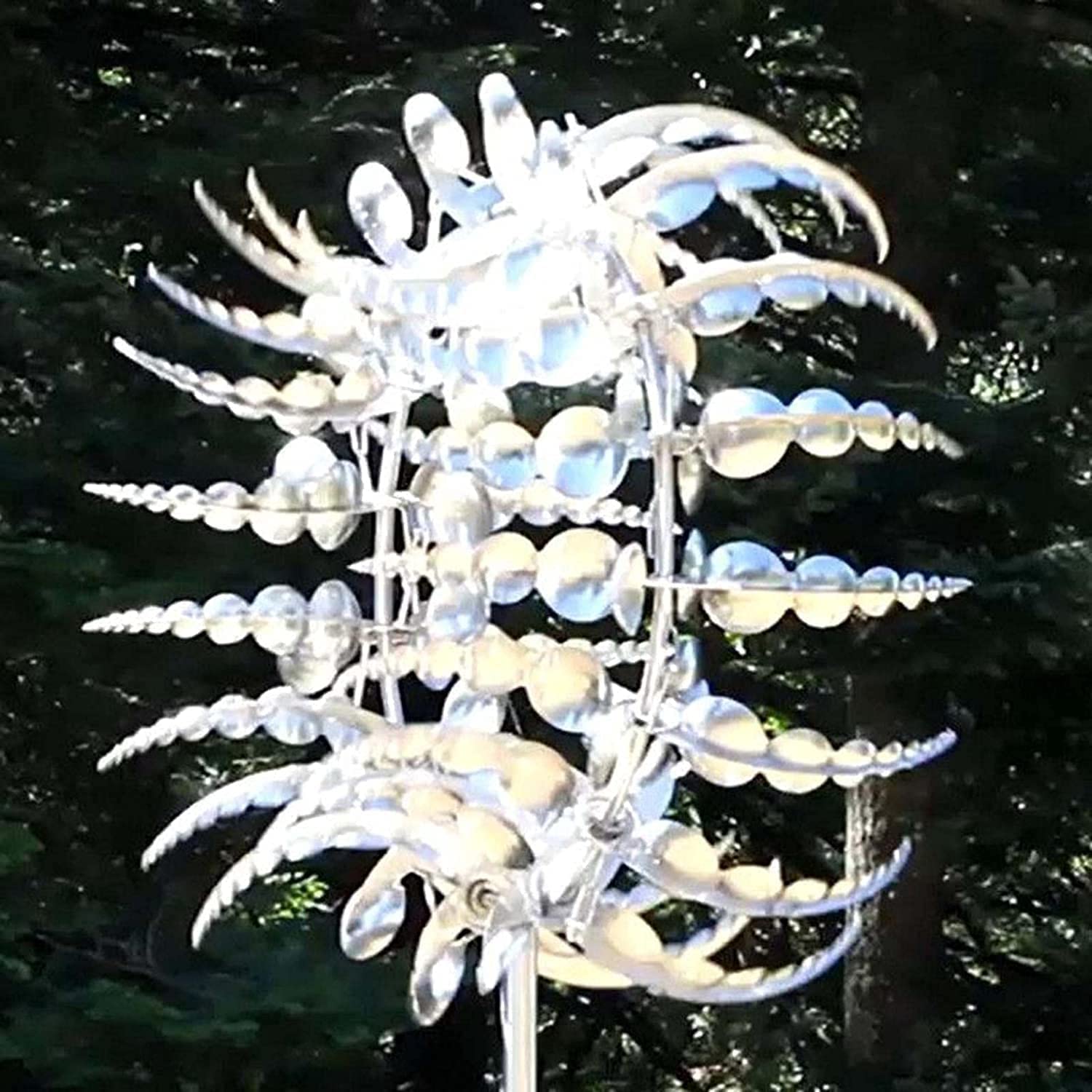 Chrismas Unique and Magical Metal Windmill Spinner,3D Wind Powered ...