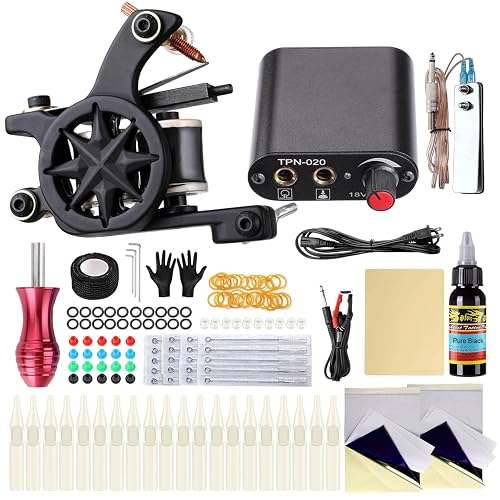 Solong Tattoo Kit Complete Starter Tattoo Kit 1 Pro Machine Guns 1 Ink ...