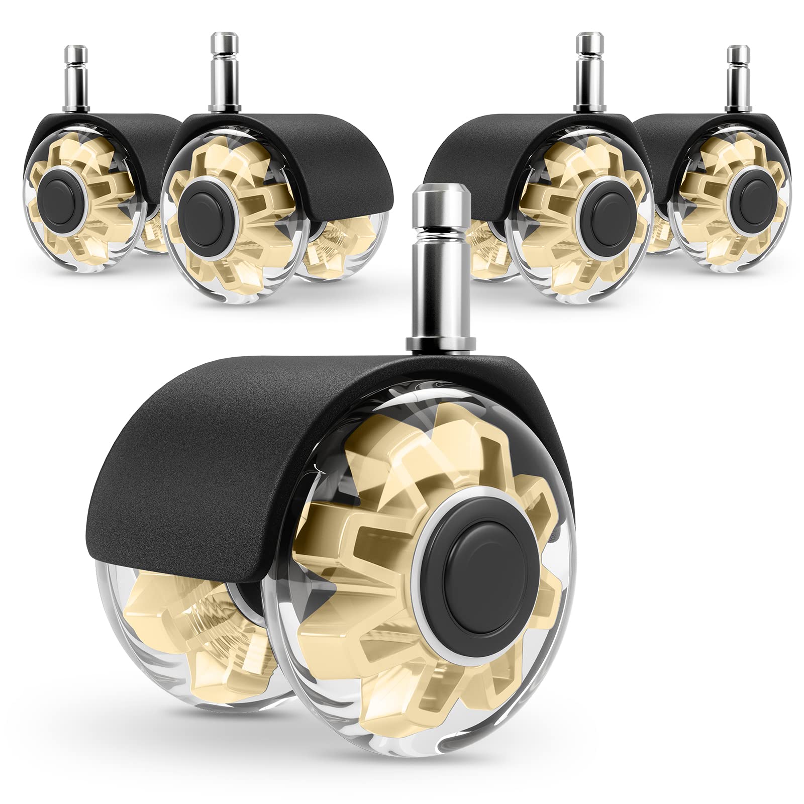 Office Chair Caster Wheels (Set of 5),Heavy-Duty Chair Wheels Support ...
