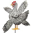 Amazon.com: Black & White Chicken WhirliGig Spinner : Patio, Lawn & Garden