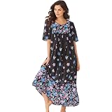 Only Necessities Women's Plus Size Bib Front Lounger House Dress or ...