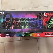 Orzly Gioco Mouse e Tastiera [Retroilluminata RGB], Tappetino per Mouse ...