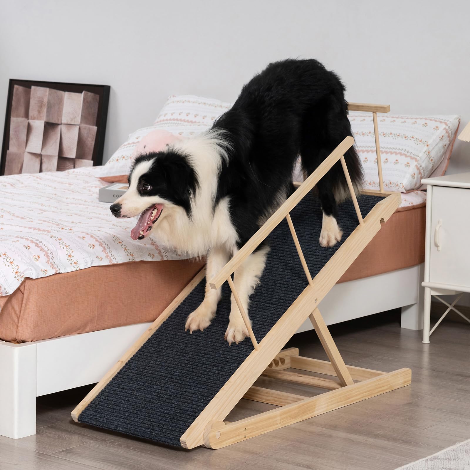 Dog Ramp for Bed, Dog Stairs for Small and Large Dogs, Portable Dog ...