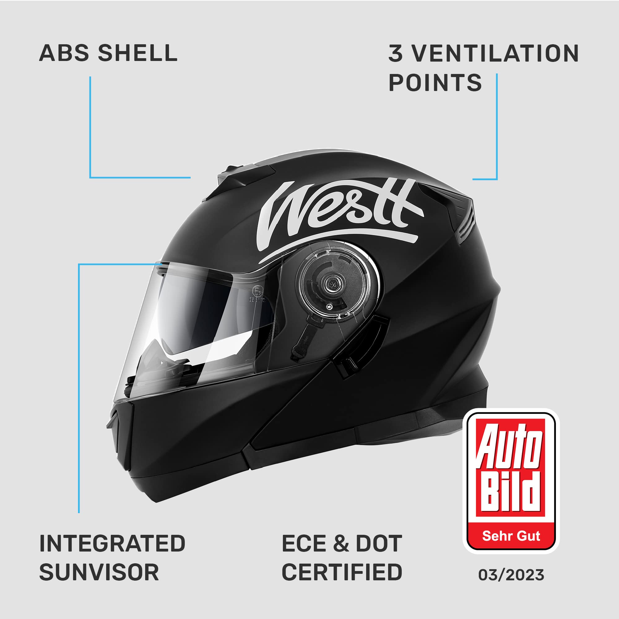 Mua Westt Motorcycle Modular Helmets - Full Face Motorcycle Helmet with ...