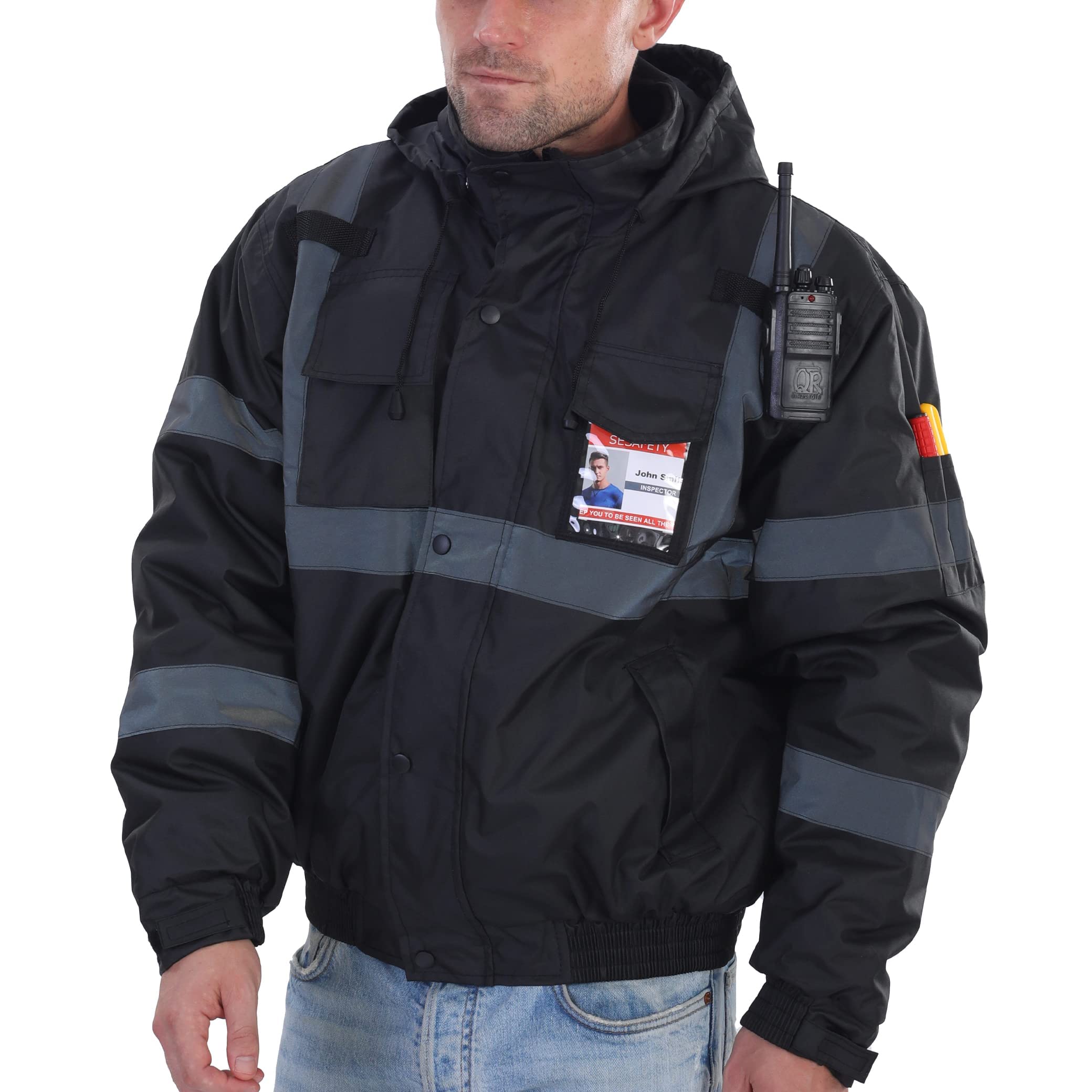 Reflective Hi Vis Winter Jacket, Safety Jackets for Men, High ...