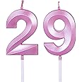 Amazon.com: Pink 29th & 92nd Birthday Candles for Cakes, Number 29 92 ...