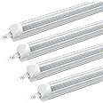 SHOPLED 8FT LED Shop Light - 72W 9360LM 6000K Cool White Ceiling Light Fixtures, T8 LED Tube ...