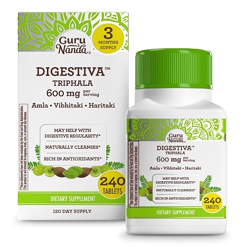 GuruNanda Digestiva Triphala (240 Tablets), Supports Digestion, Helps ...