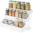 Amazon.com: mDesign Modern Metal 3-Tier Pull Down Spice Rack - Easy ...