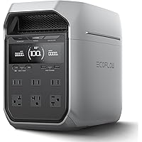 EF ECOFLOW DELTA 3 Portable Power Station, Full Charge in 43 Min, 1024Wh LiFePO4 Battery, 1800W ...