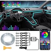 Amazon.com: Interior Car LED Strip Lights, RGB 6 in 1 Ambient Lighting Kits with 315 inches ...