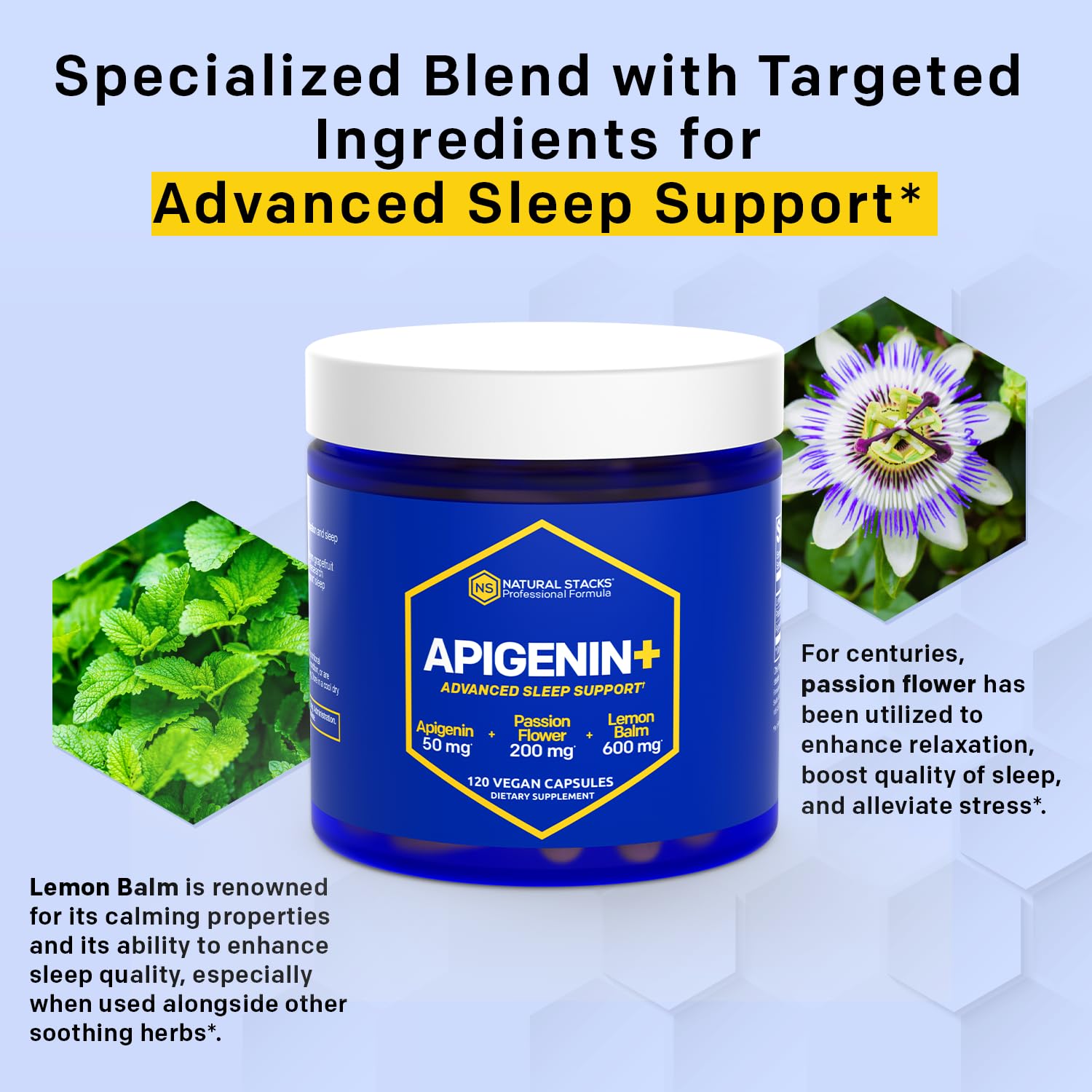 Mua APIGENIN+ 50mg - Passion Flower Extract Supplement for Stress ...