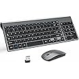 Amazon.com: Wireless Keyboard and Mouse with Mouse Pad Ultra Slim Combo ...