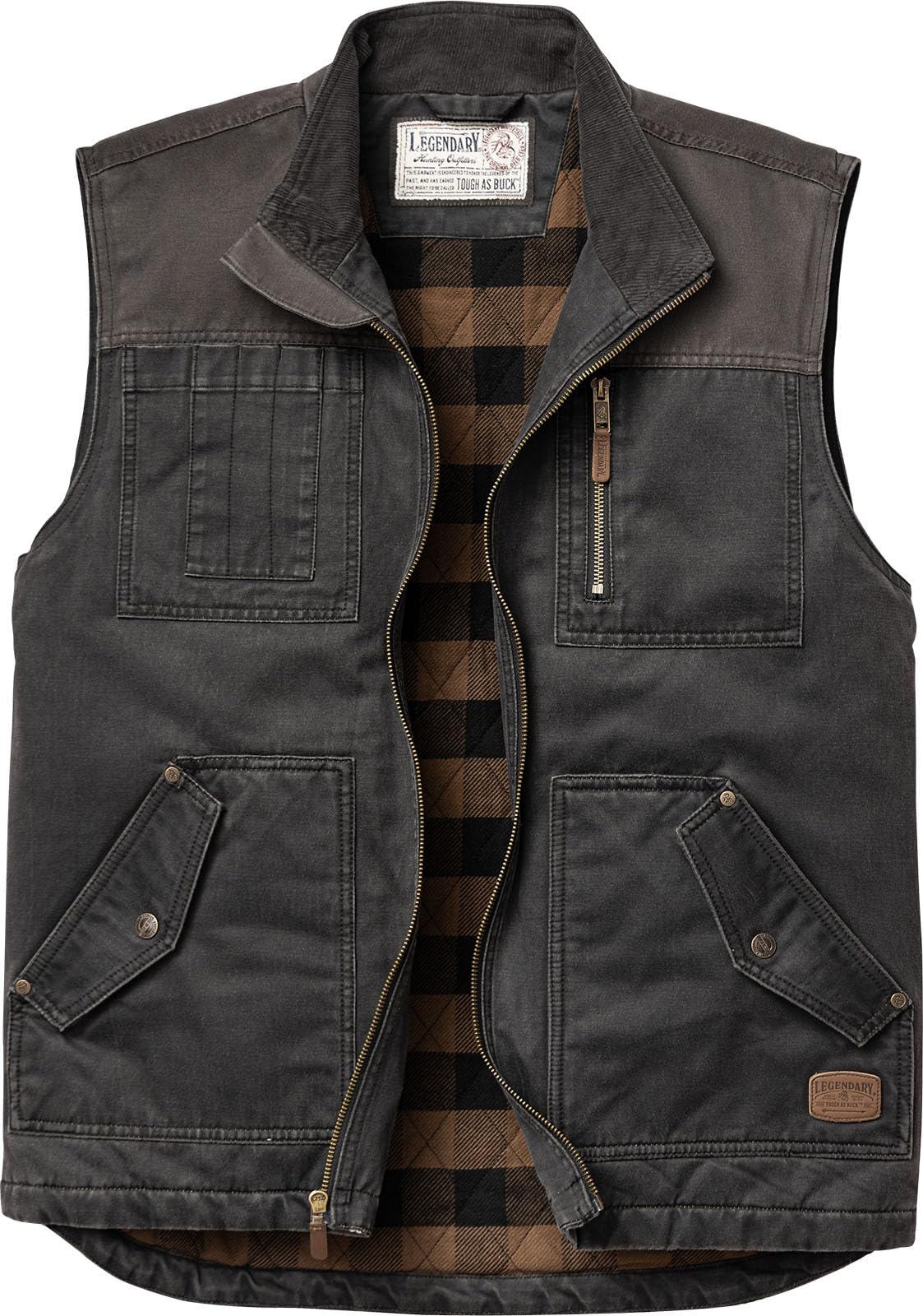 Legendary Whitetails Men's Tough as Buck Vest for Men, Work Flannel ...