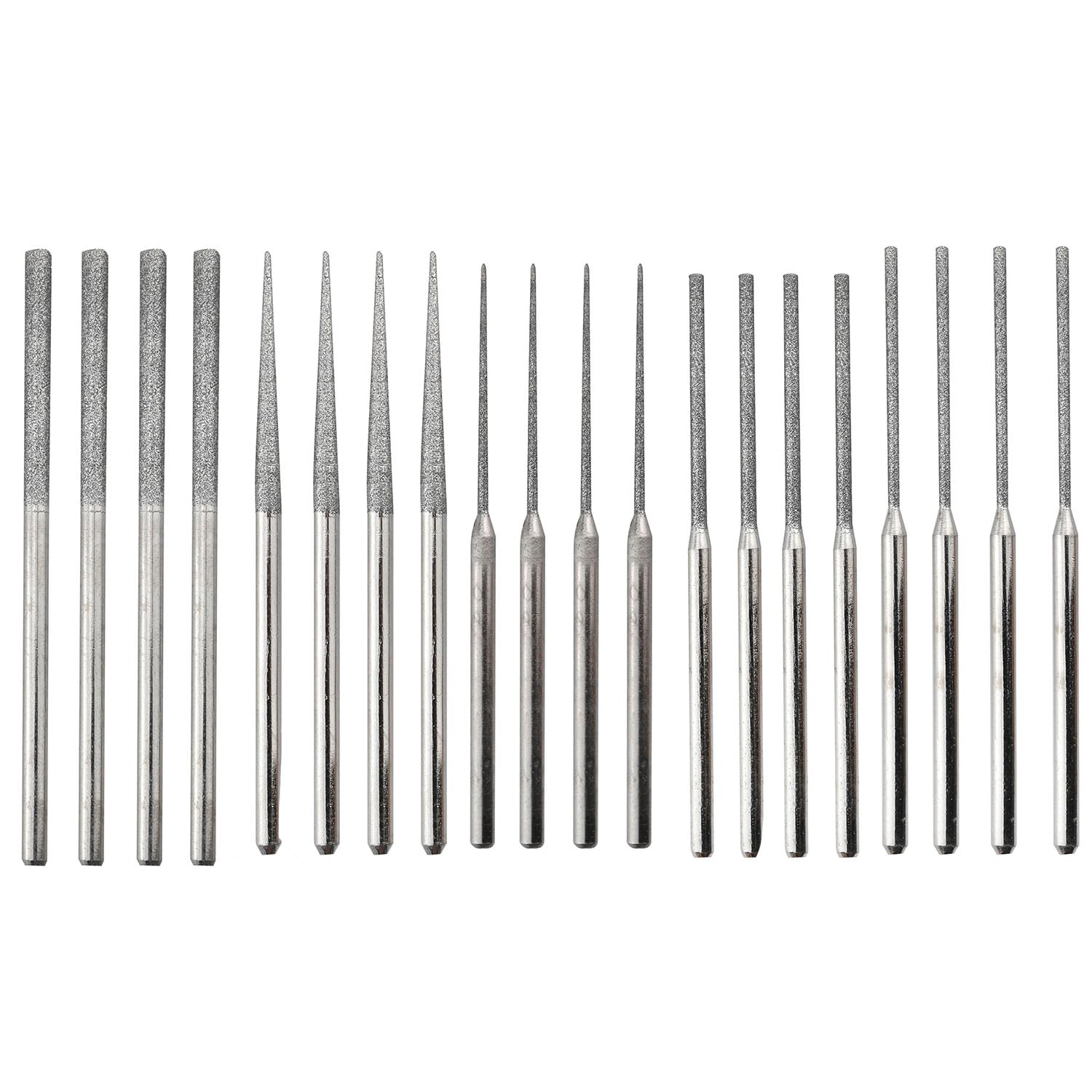 CHENJIN 20PCS Extended Diamond Drill Bits 1/8 inch (4 Each of 5 Sizes ...