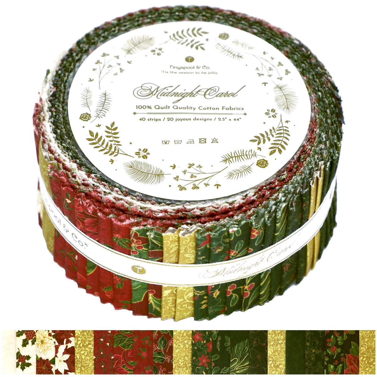 Tinyspool & Co. Jelly Roll Fabric Strips for Quilting, Crafting, and ...