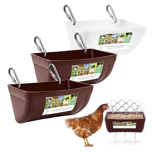 Lilyang Standing Chicken Feeders and Chicken Waterers, 2.5 Gallon ...