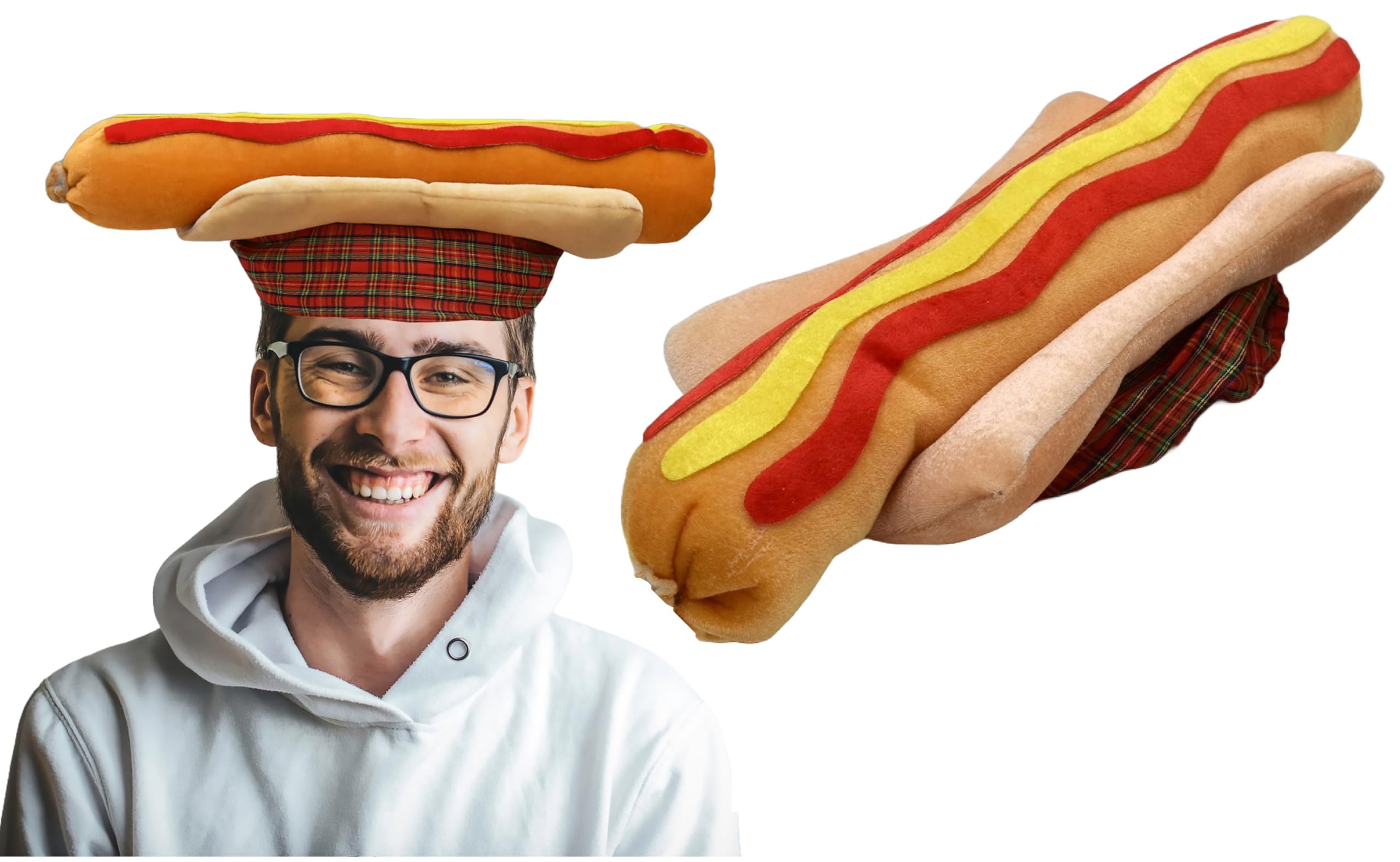 Nicky Bigs Novelties Funny Hot Dog Hat for Adults Oversized Foot Long ...