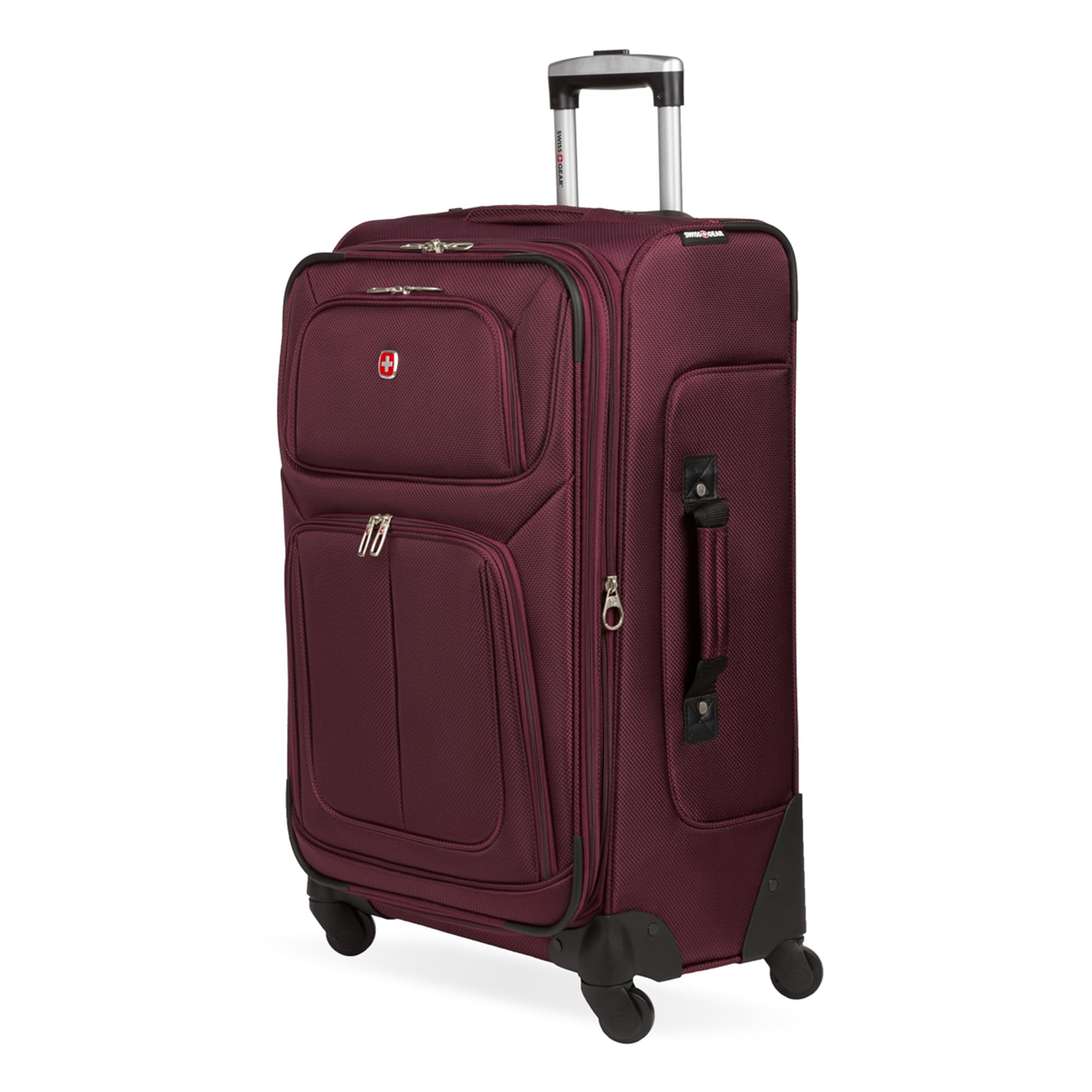 SwissGear Sion Softside Expandable Luggage, Merlot, Checked-Medium 25 ...