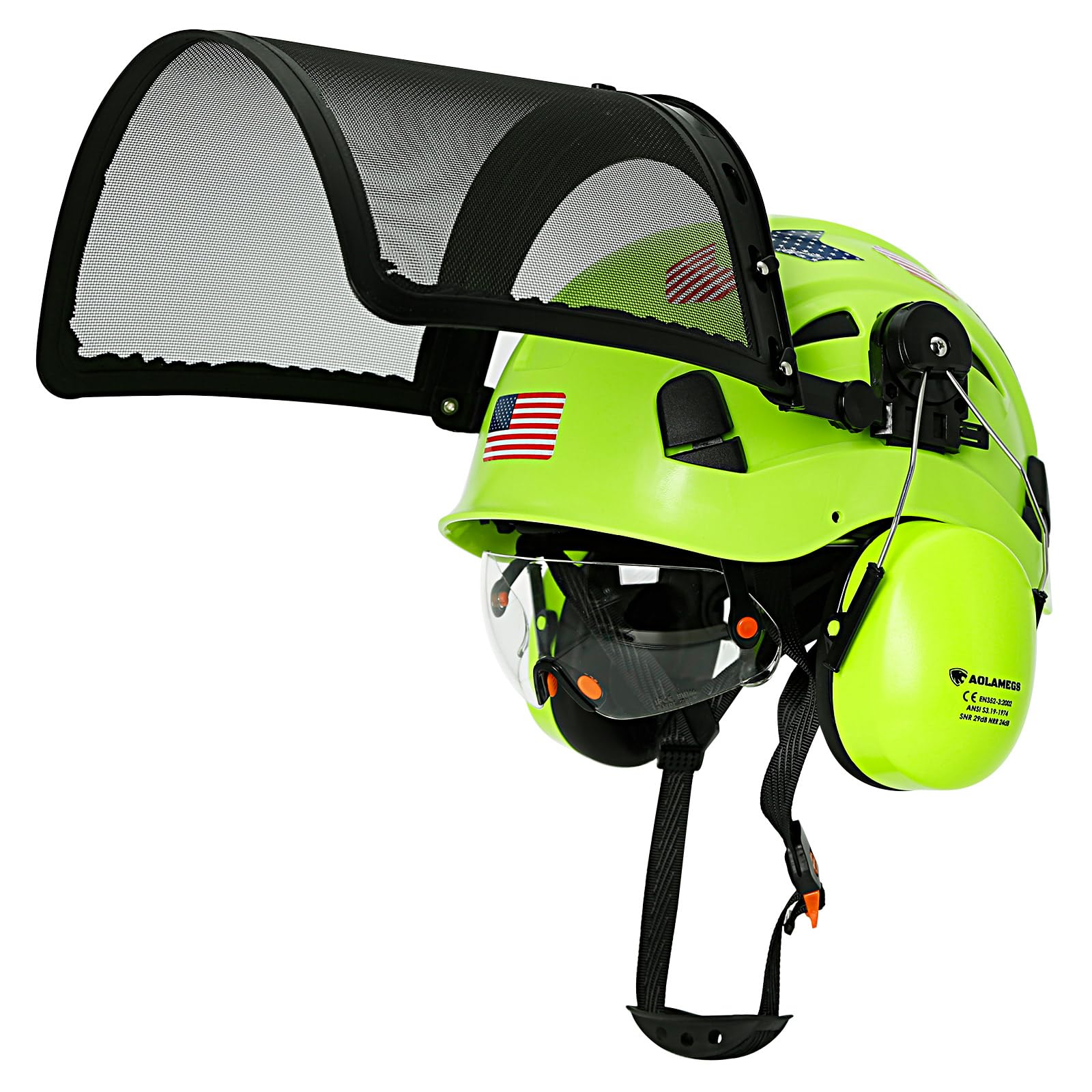 Mua Aolamegs Safe Chainsaw Helmet with Face Shield and Ear Muffs and ...