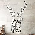 Amazon.com: BLACK FOREST DECOR Modern Wire Deer Head Wall Art : Home ...