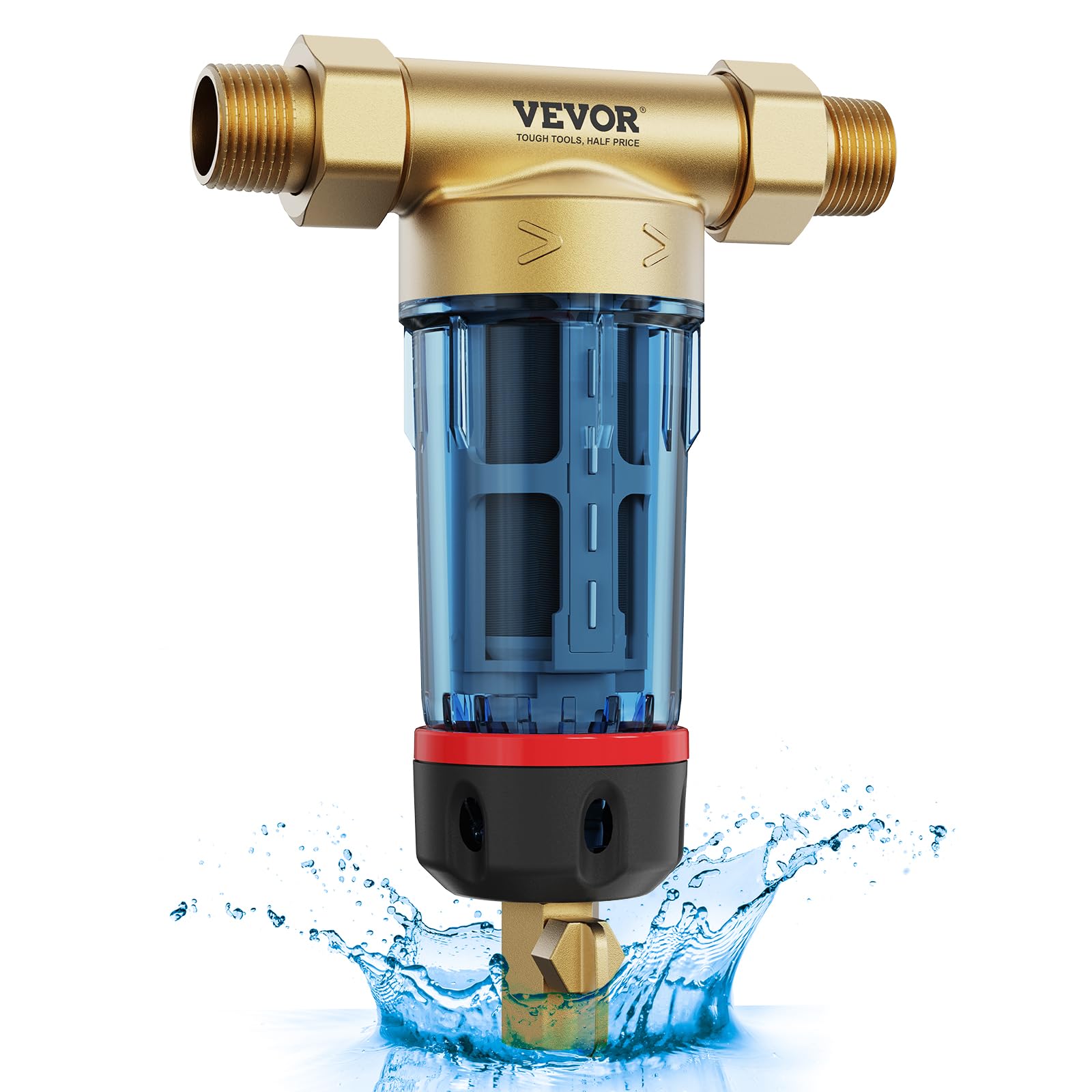 VEVOR Sediment Filter, 4Th Gen Backwash Technology, 360° Bi-Side ...