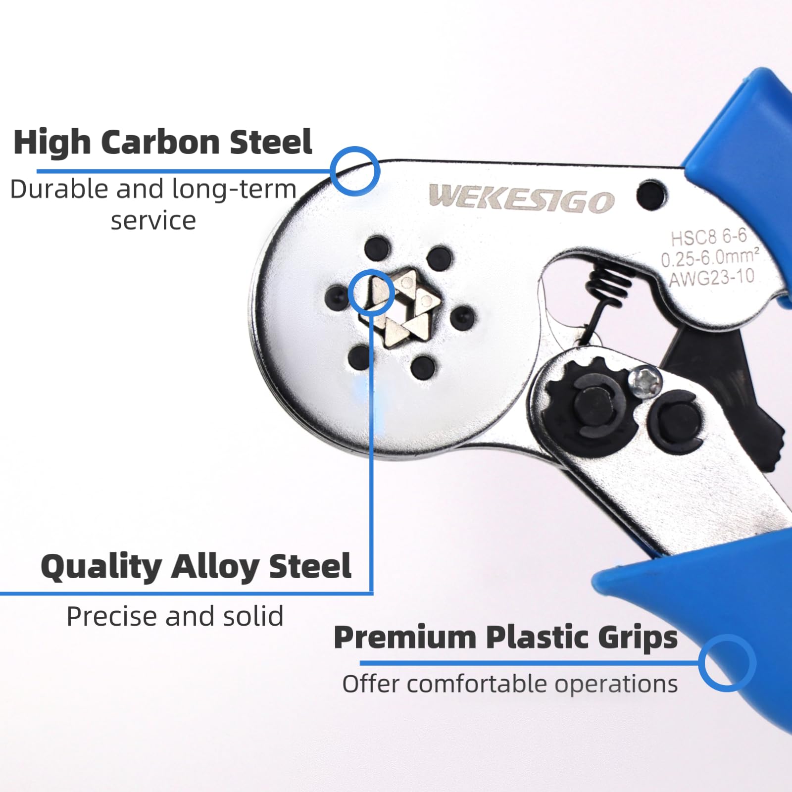 Mua WEKESIGO Wire Ferrule Crimping Tool, Hexagonal Crimp Profile, Self ...