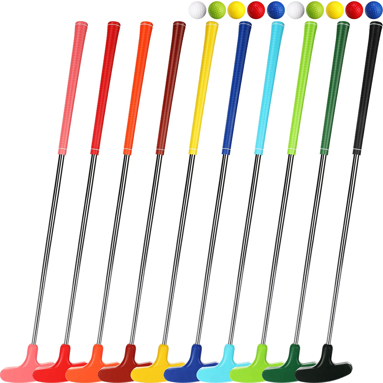 Libima 10 Pack Junior Golf Putter Golf Putters Bulk with 10 Practice ...