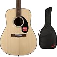 Amazon.com: Fender CD-60S Acoustic Guitar Bundle - Solid Spruce Top ...
