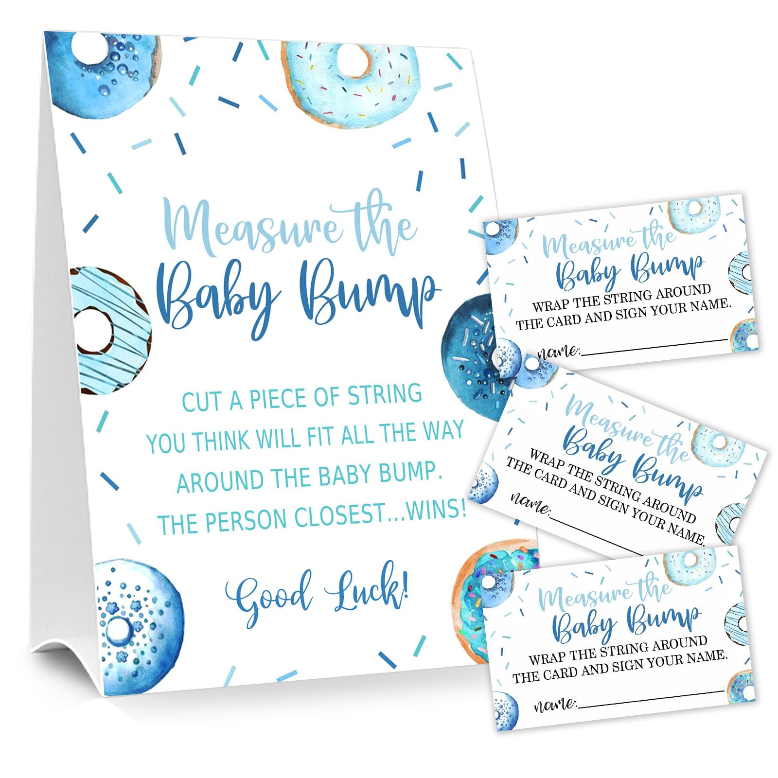 Baby Shower Games Measure the Baby Bump Sign, How Big is Mommy's Belly ...