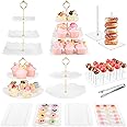 Amazon.com: 12PCS Dessert Table Display Set, 2x 3 Tier Cupcake Stand ...