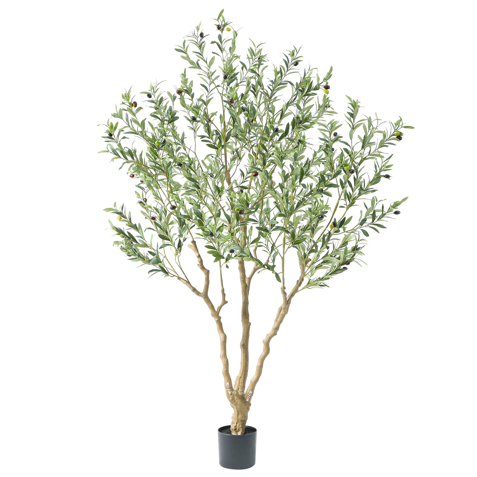 Florique Majestic Artificial Olive Tree 6ft with Realistic Leaves and ...