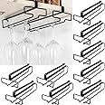 Amazon.com: Yetene 9 Pack 14 Inch Black Wine Glass Rack Hanging Under ...