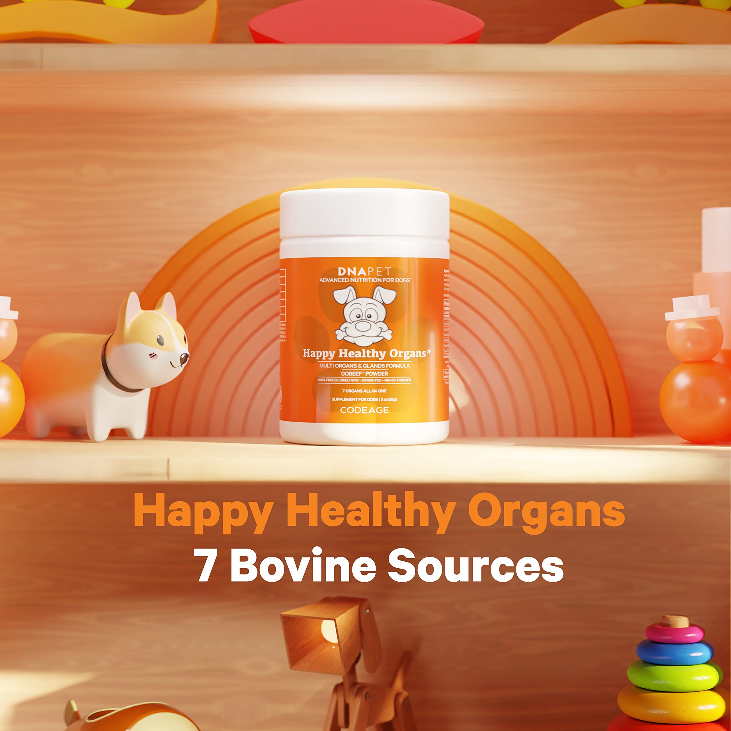 Mua DNA PET Happy Healthy Organs & Glands Supplement for Dogs, Freeze ...