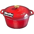 Amazon.com: Mueller 6 Qt Enameled Cast Iron Dutch Oven, Heavy-Duty ...