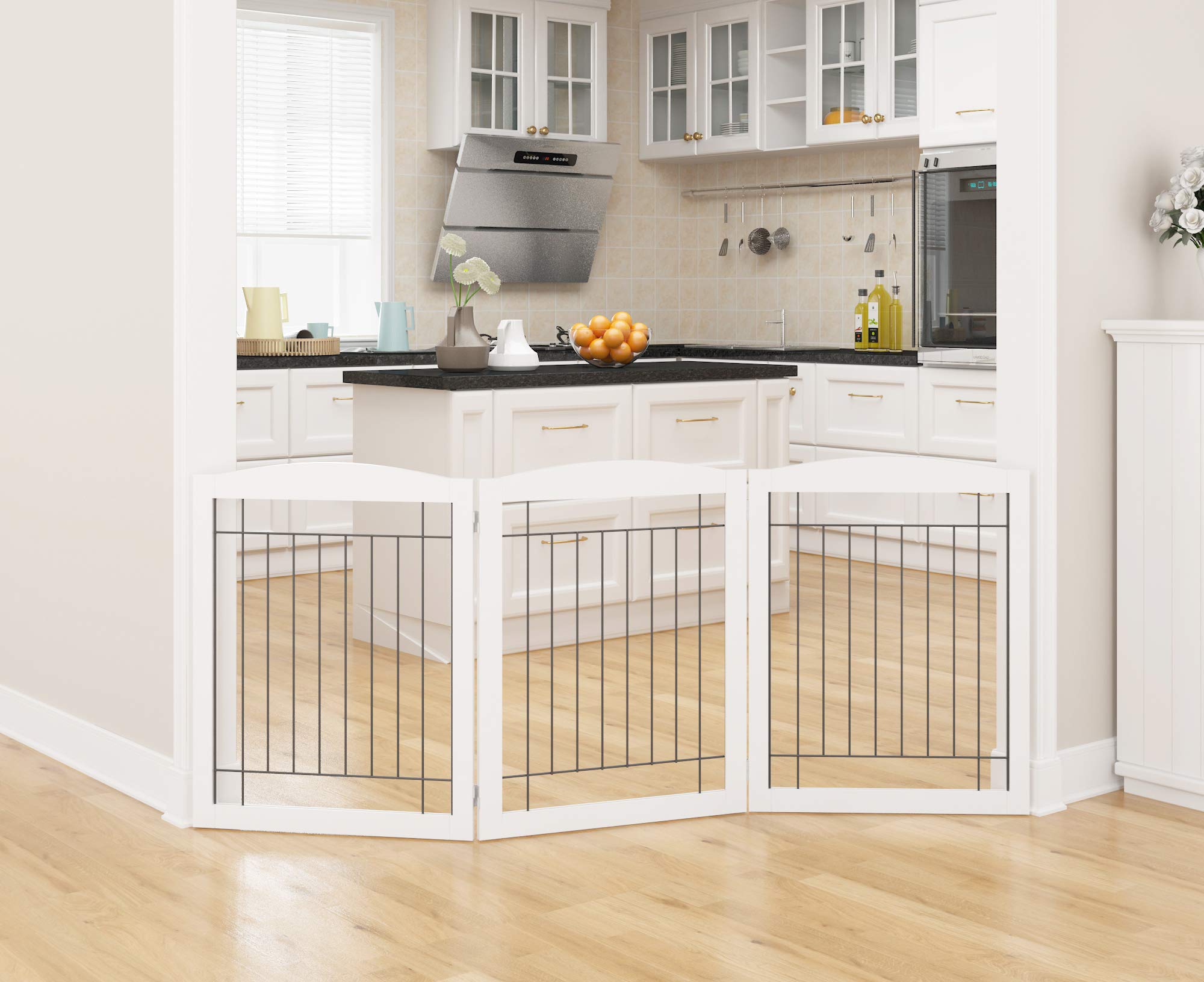 PAWLAND 72-inch Extra Wide Dog gate for The House, Doorway, Stairs ...