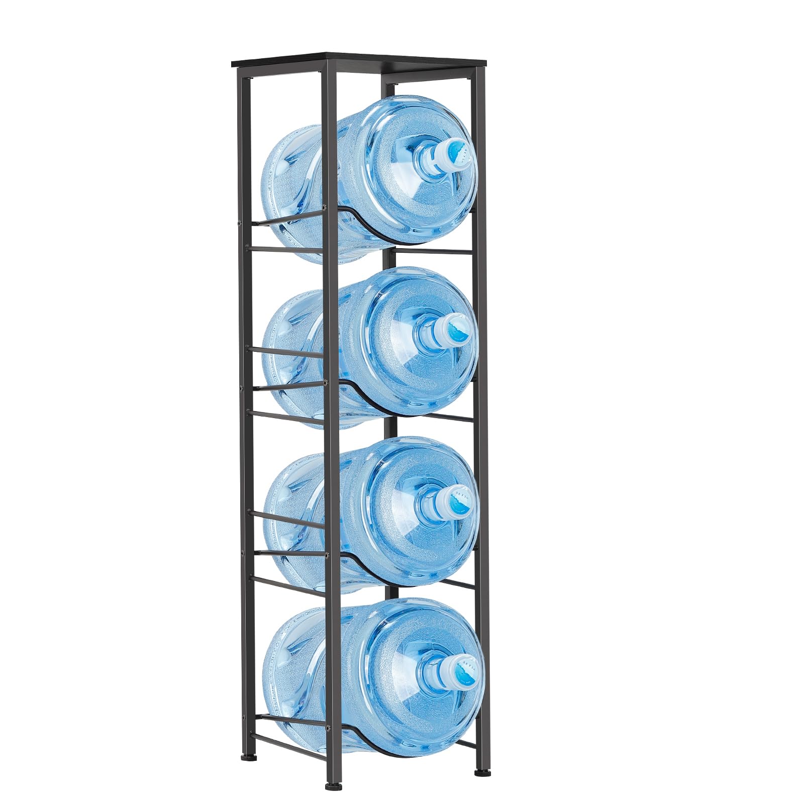 MOOACE 4-Tier Water Jug Rack, 5 Gallon Water Bottle Holder Organizer ...