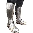 Amazon.com: Fine Peak Medieval Functional Greaves Silver Knight Armor ...
