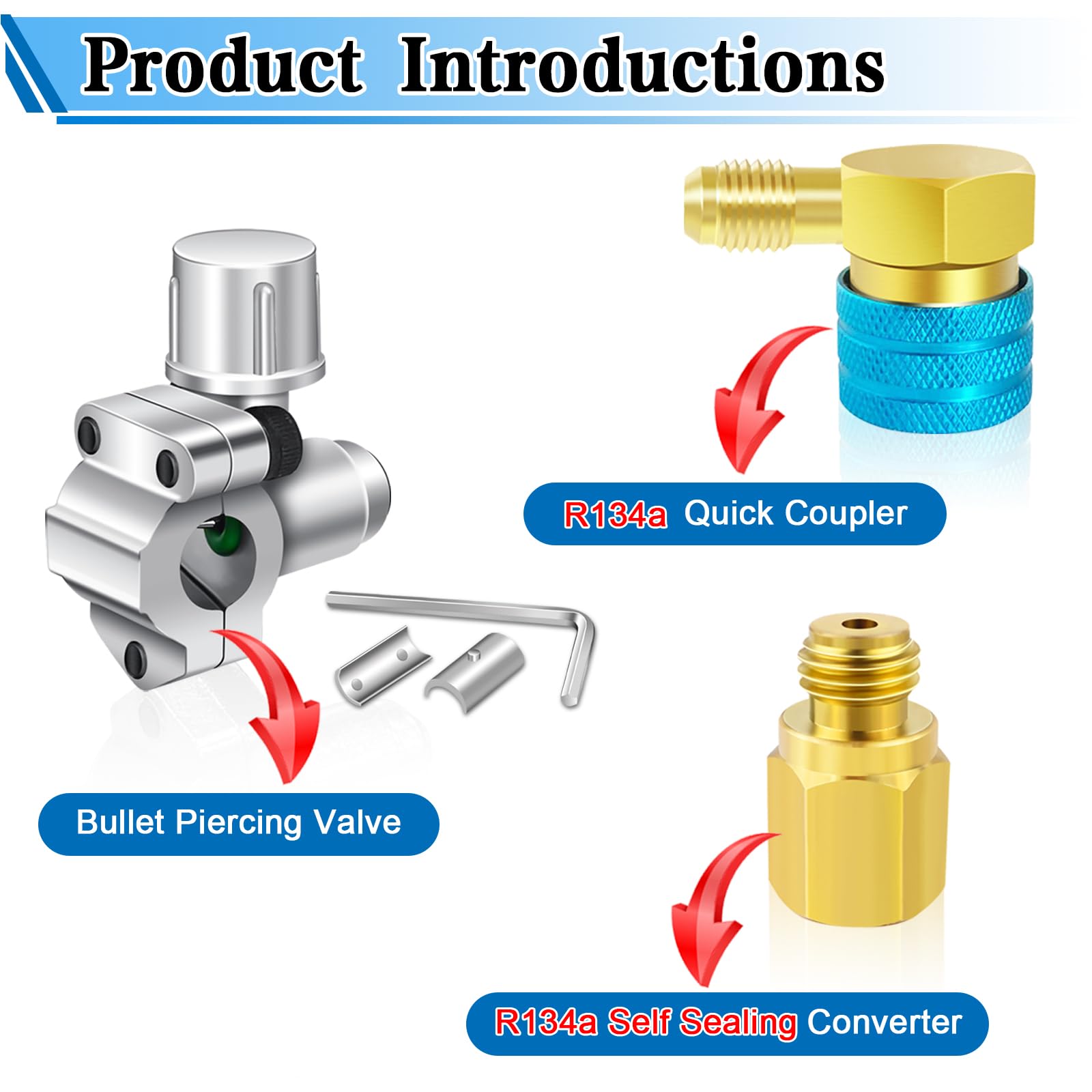 Refrigerator Freon Recharge Kit, R134a Refrigerant Recharge Kit, A/C ...