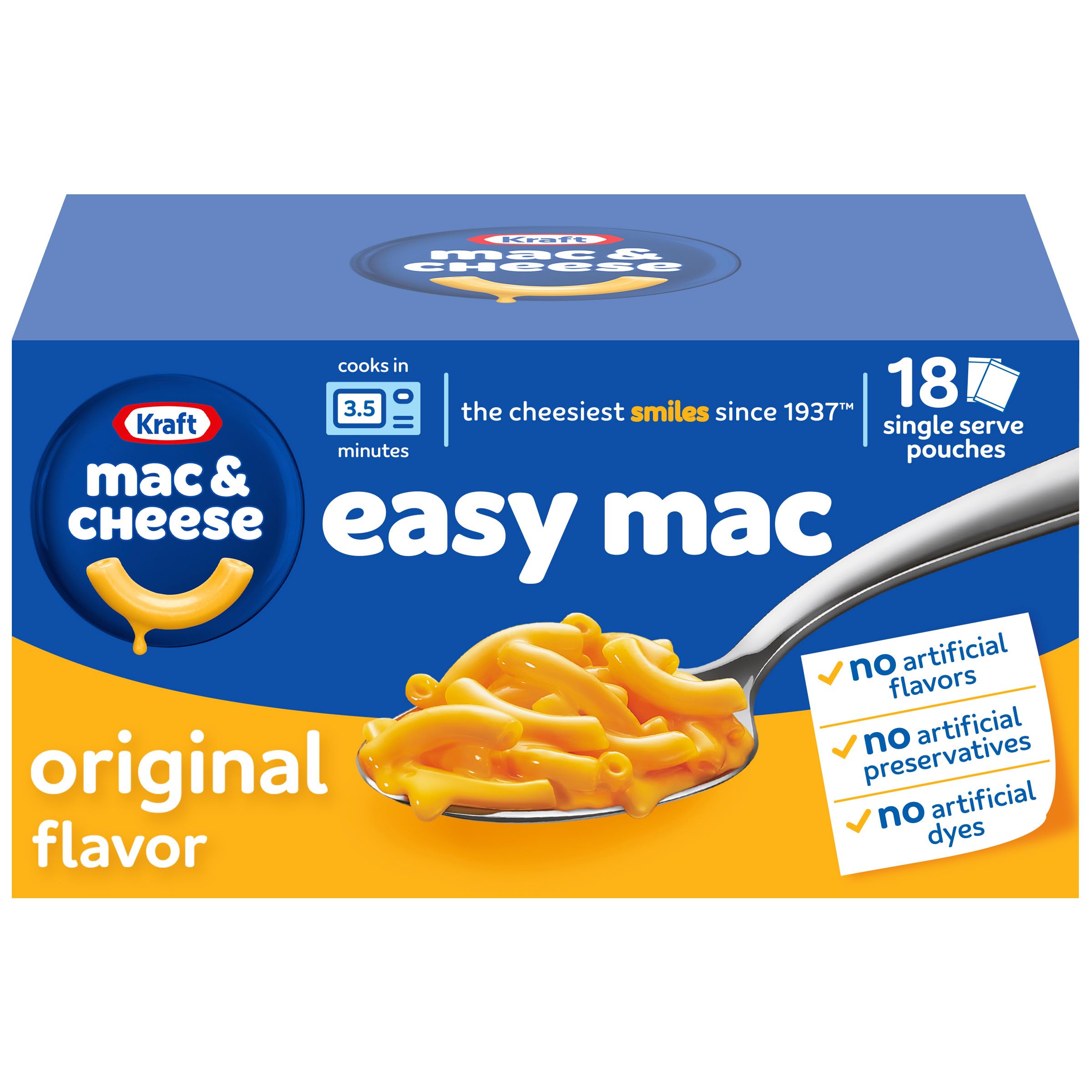 Kraft Easy Mac Original Mac & Cheese Macaroni and Cheese Dinner ...