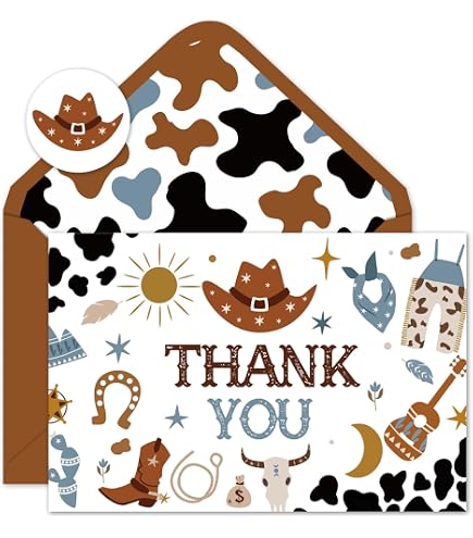 Thank You Cards Western Theme