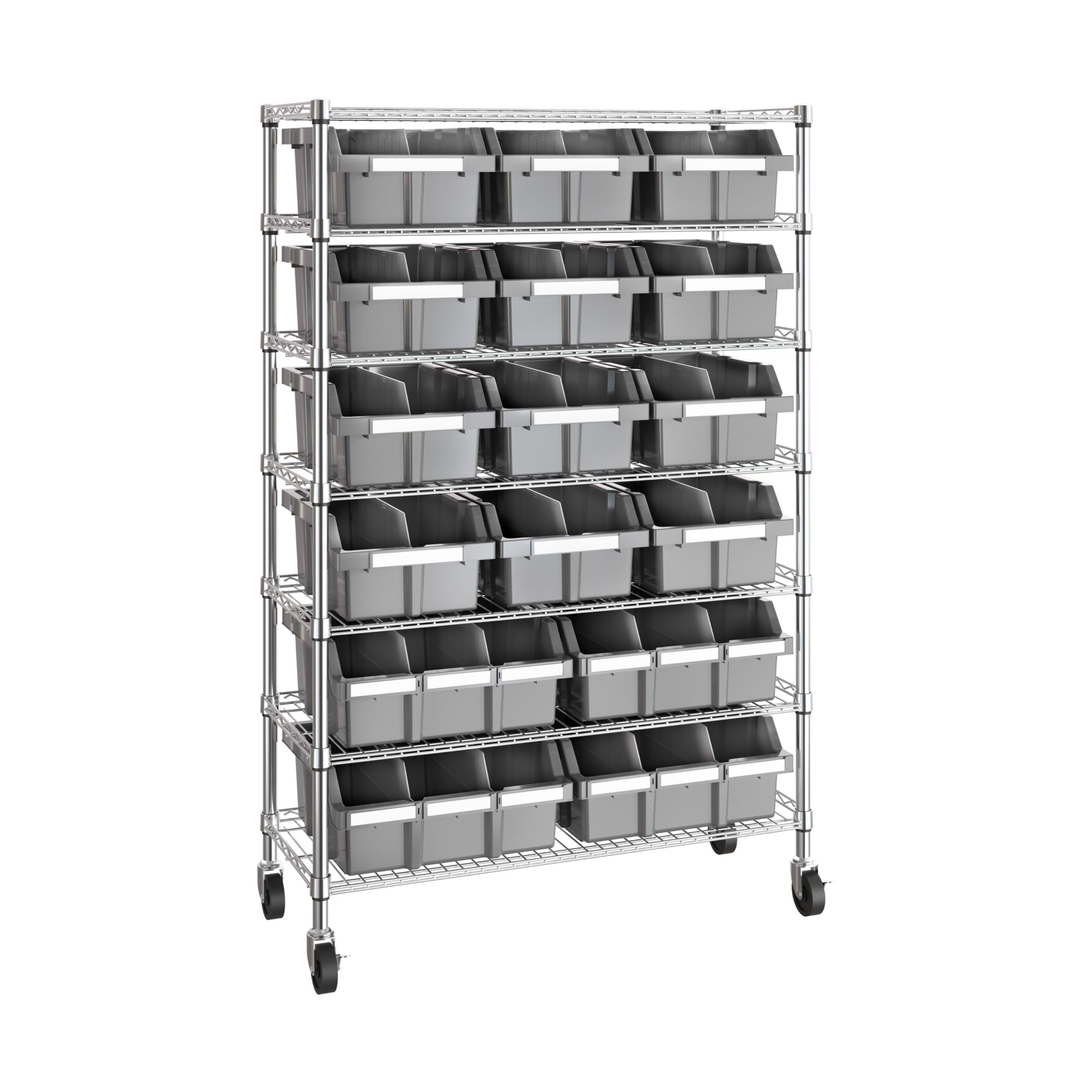 Seville Classics Heavy Duty NSF Bin Rack Solid Steel Wire Shelving ...